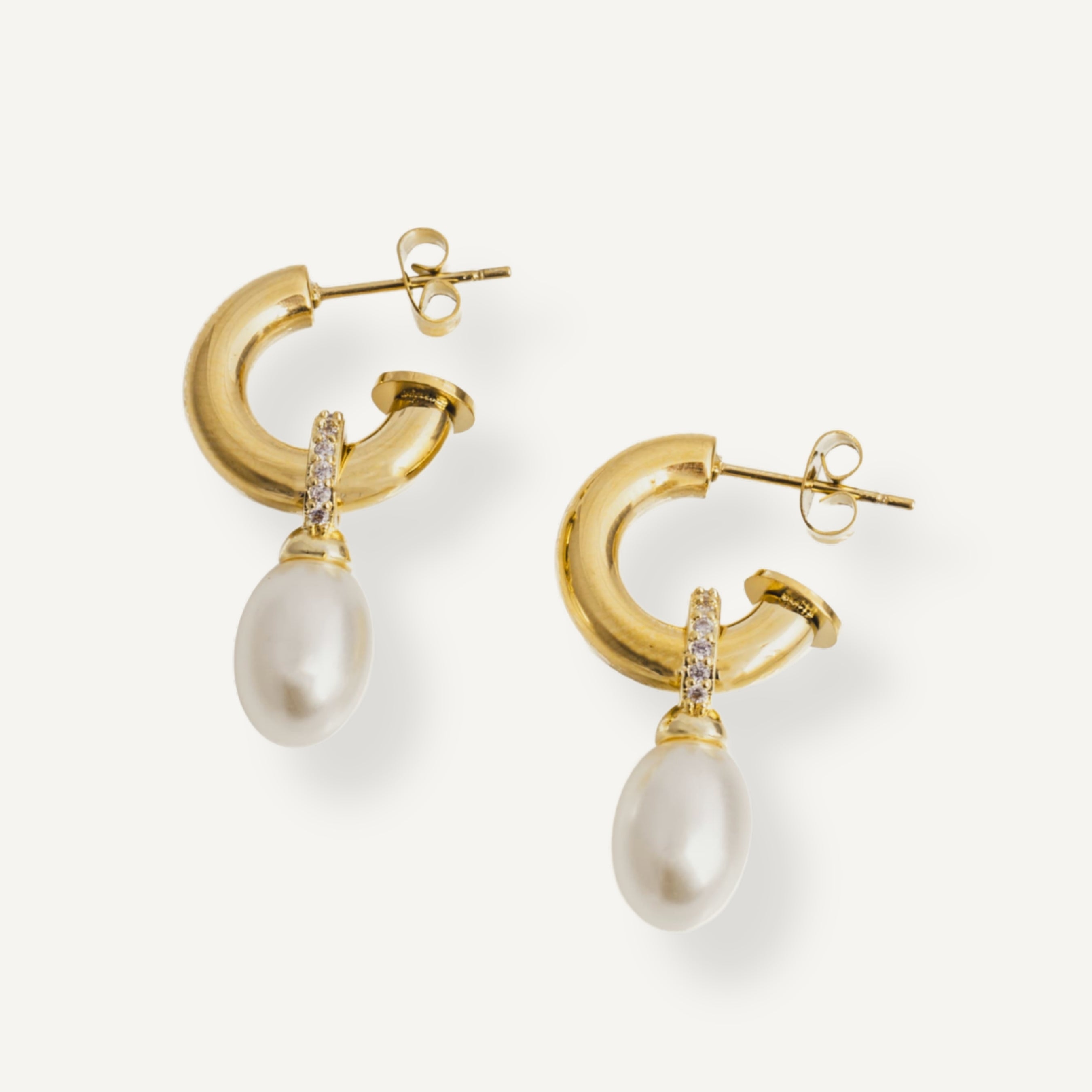 SERENA PEARL HOOPS – Grace The Brand